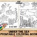 Under the Sea Coloring Book Ocean Coloring Pages Printable PDF Shark ...