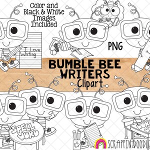 Bumble Bee Writers Clipart - Spelling Bee - Commercial Use ...