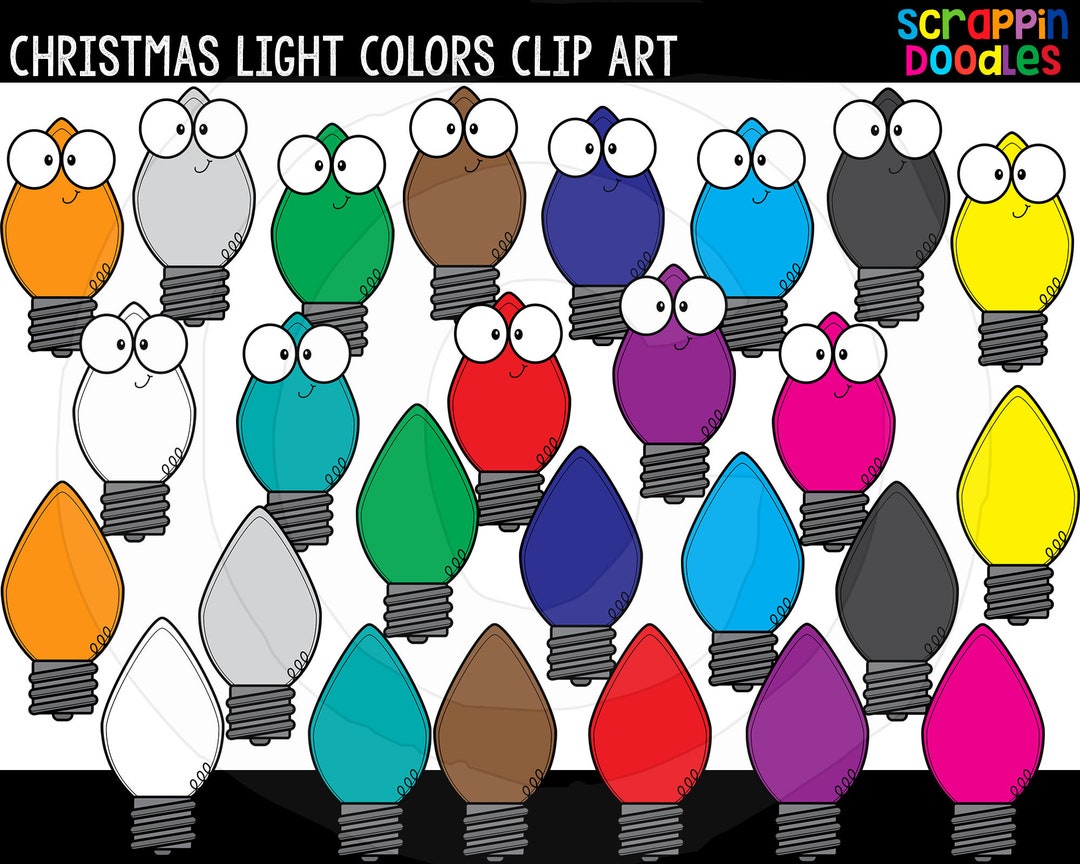 Christmas Light Colors Clip Art - Cute Christmas Lights Graphics ...