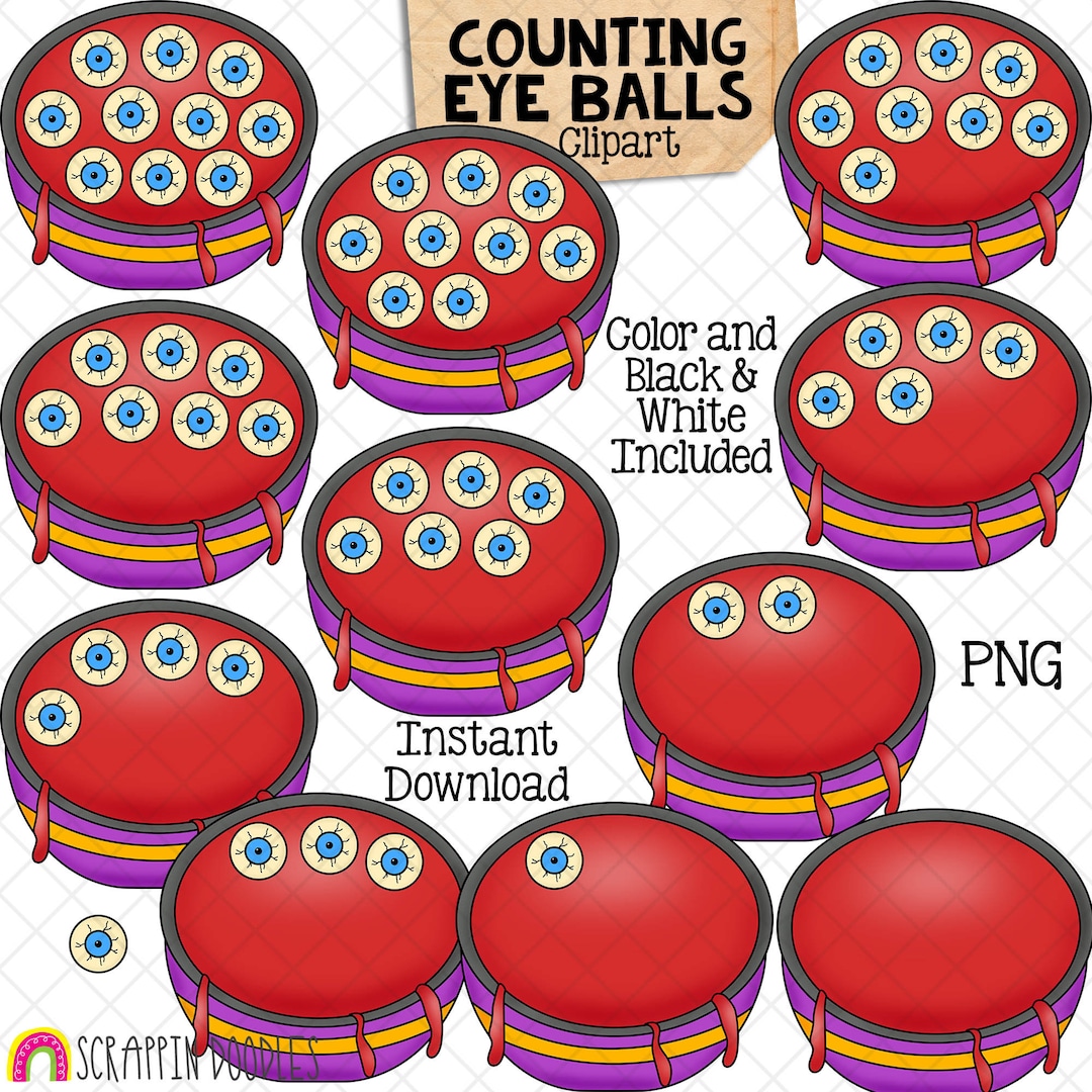 Counting Eyeballs Clipart - Halloween Eyeball Counting - Seasonal Math ...