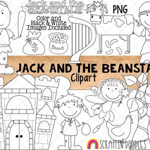 Jack and the Beanstalk Clipart - Nursery Rhyme - Fairy Tale Graphics ...