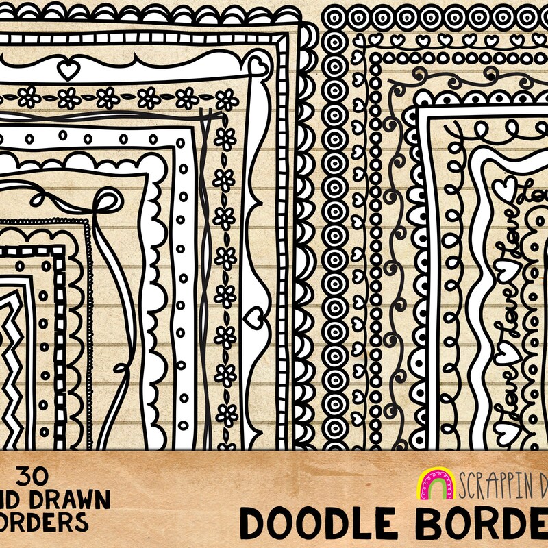 Border Doodles - Etsy