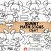 Bunny Math Signs Clip Art - Commercial Use Rabbits Holding Math Symbols ...