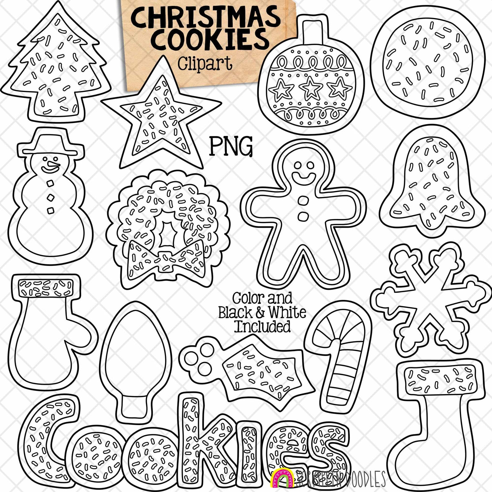 Christmas Cookies Clip Art - Ginger Bread - Sugar Cookie - Icing ...