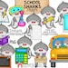 School Sharks Clip Art - Grey Shark Clipart - Sharks on School Bus ...