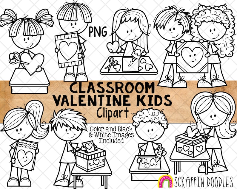 Valentine's Day Clip Art Making Classroom Valentine's Valentine Card ...