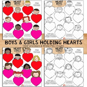 Doodle Kids Clipart Bundle 3 - Doodle Boy and Girl Bundle 3 - St ...