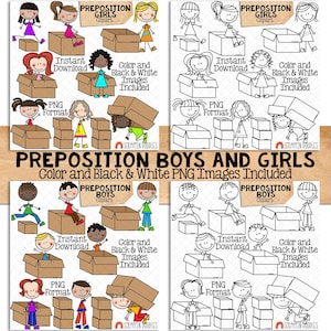 Doodle Kids Clipart Bundle 6 Doodle Boy and Girl Bundle Communication ...