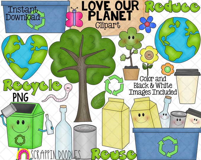 Earth Day Clipart | Recycling Clipart | Eco Friendly Clipart ...
