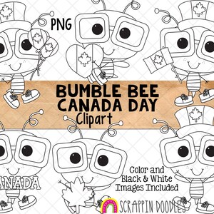 Bumble Bee Canada Day Clipart - Commercial Use - Sublimation - Hand ...