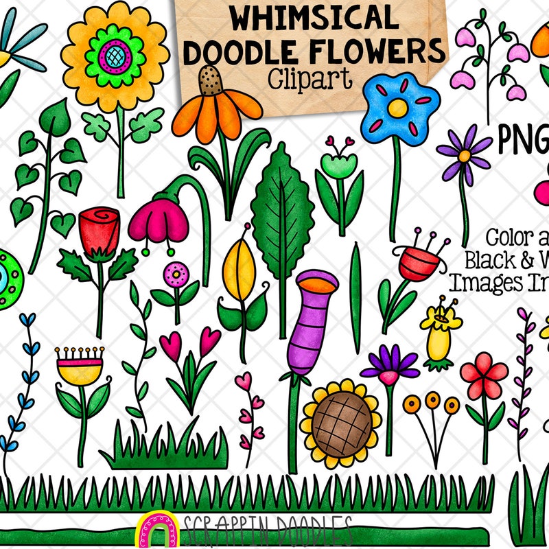 Whimsical Flower Art - Etsy