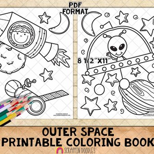 Outer Space Coloring Book - Astronaut Coloring Pages - Printable PDF ...