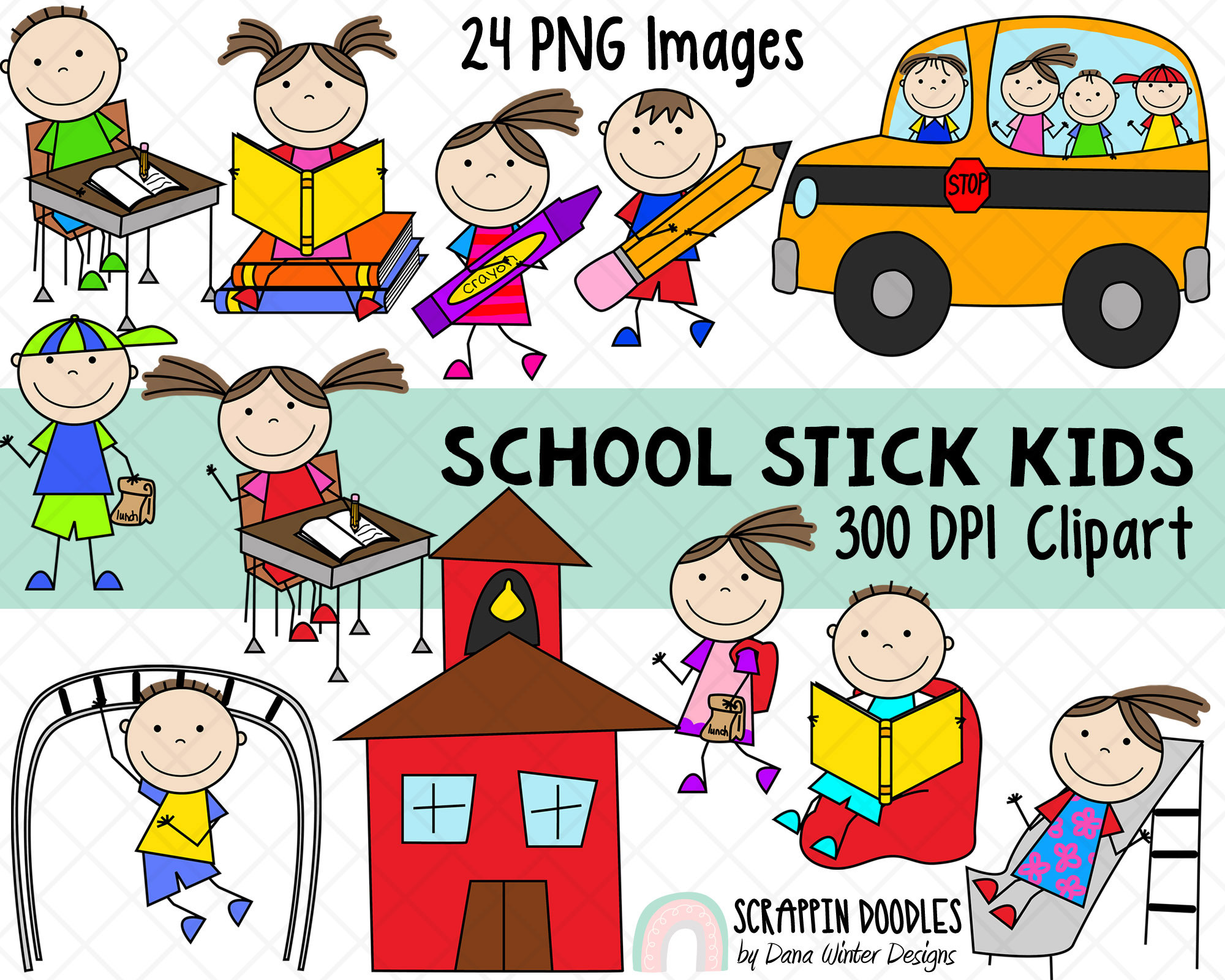 Elementary School Kids Clip Art