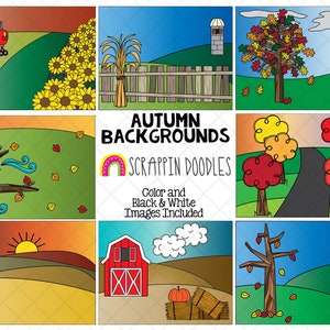 Autumn Background Scenes Commercial Use Fall 11 X 8-1/2 Backgrounds - Etsy