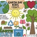 Earth Day Kids Clipart - Stick Kids Save the Earth - Environmental Kids ...