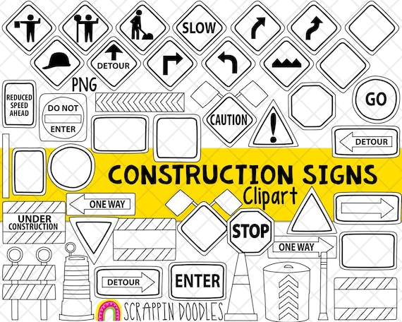 Construction Sign Clip Art Construction Signs PNG Transparent Images