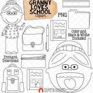 Old Lady Swallowed a Book Clip Art - Granny Loves School Graphics ...