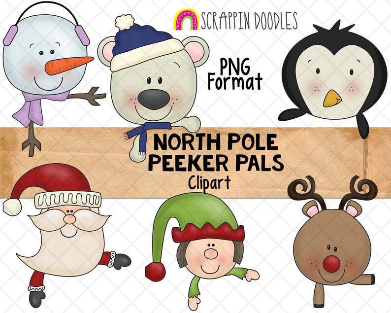 North Pole Pals Clipart BUNDLE Christmas Clipart Bundle - Etsy