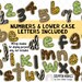 Jungle Alphabet Clipart Safari Clip Art Digital Letters Jungle Animals ...