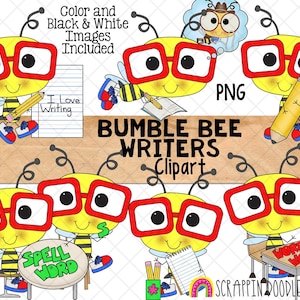 Bumble Bee Clipart Bundle Commercial Use Sublimation Hand Drawn PNG - Etsy