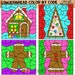 Gingerbread Color by Code Templates - Ginger Bread Cookie Colour by ...