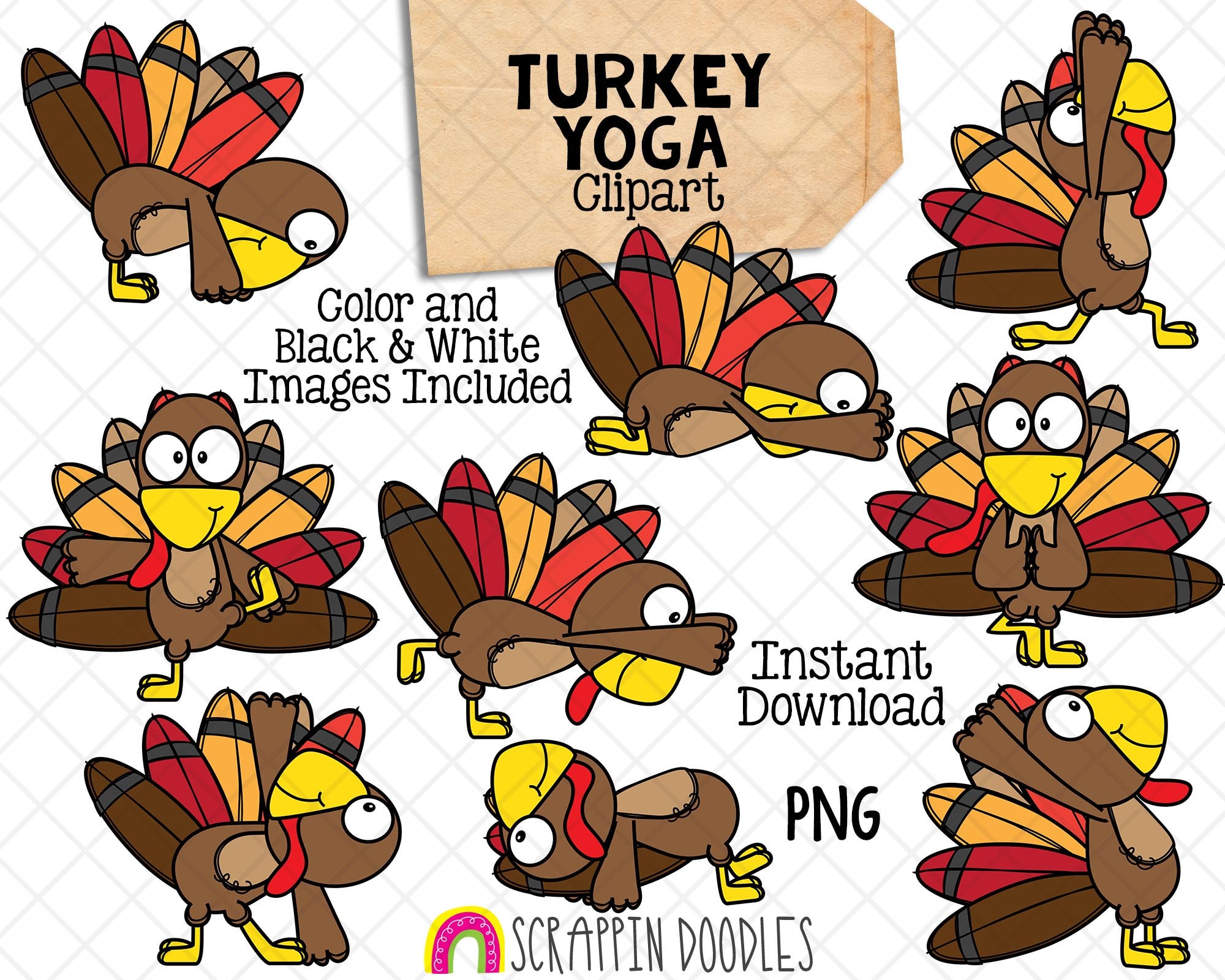 Turkey Exercising Clip Art