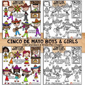 Doodle Kids Clipart Bundle 4 - Doodle Boy and Girl Bundle 4 - Camping ...