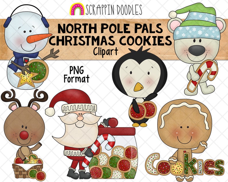North Pole Pals Clipart BUNDLE Christmas Clipart Bundle Reindeer Santa ...
