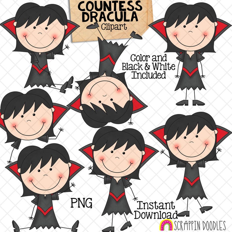 Female Vampire Clipart - Etsy UK