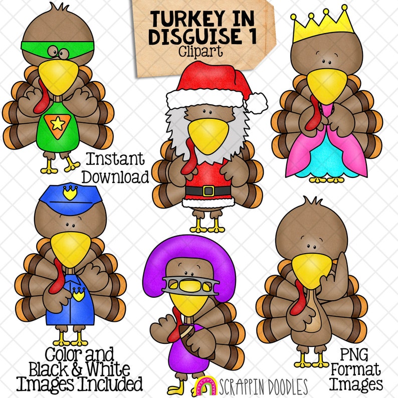 Turkey in Disguise Clipart 1 - Turkeys in Disguises Graphics ...