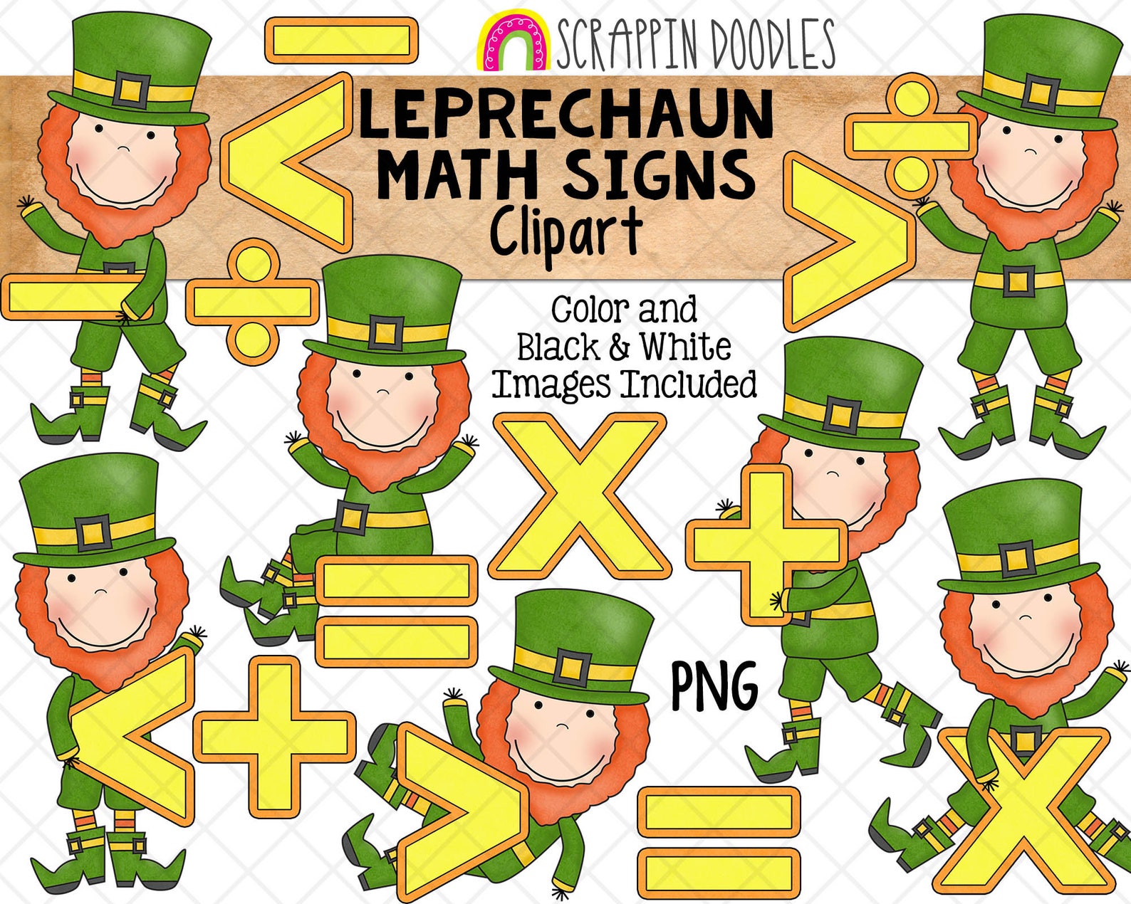 Leprechaun Clip Art Bundle - St Patrick's Day School Leprechauns - Pot ...