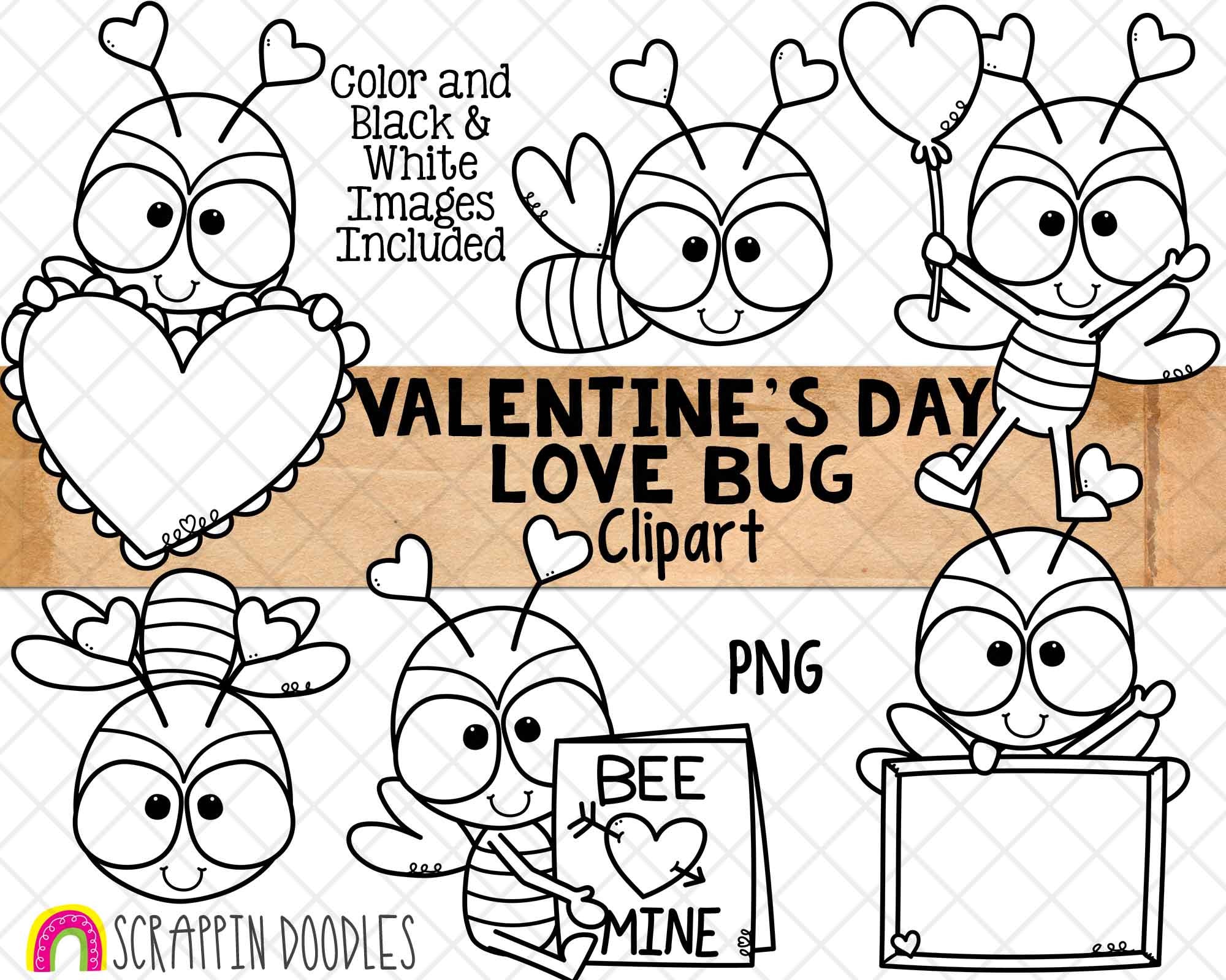 Valentine's Day Clipart - Valentine Love Bugs - Insect - Lovebug Clip ...