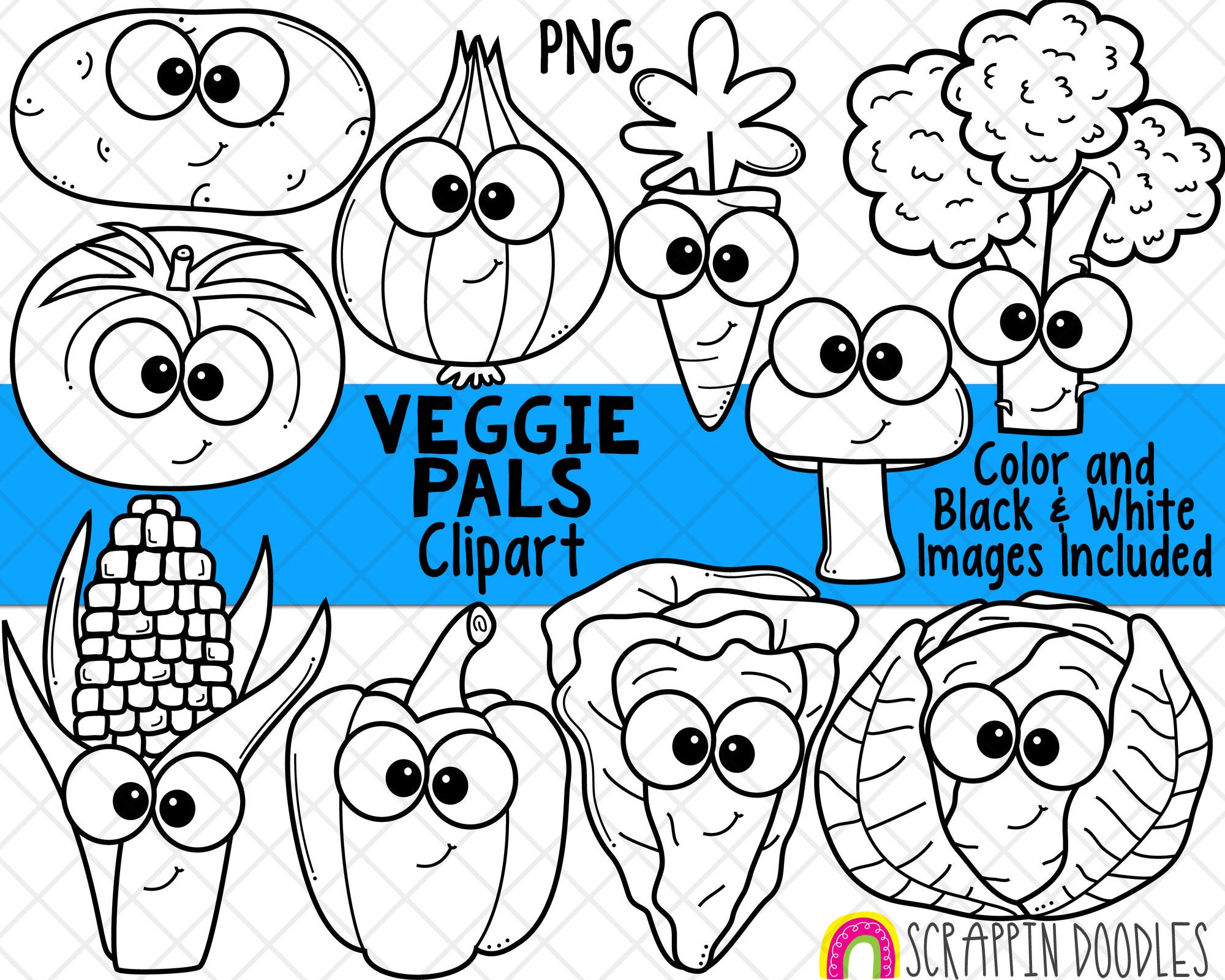 Vegetable Clipart Garden Vegetables Mushroom Clipart Lettuce Red Pepper ...