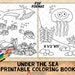 Under the Sea Coloring Book Ocean Coloring Pages Printable PDF Shark ...