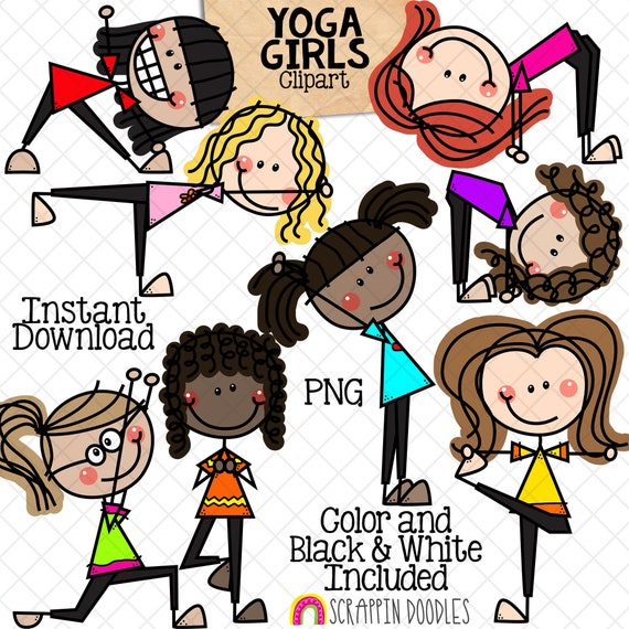 Cartoon Yoga Pose Clip Art