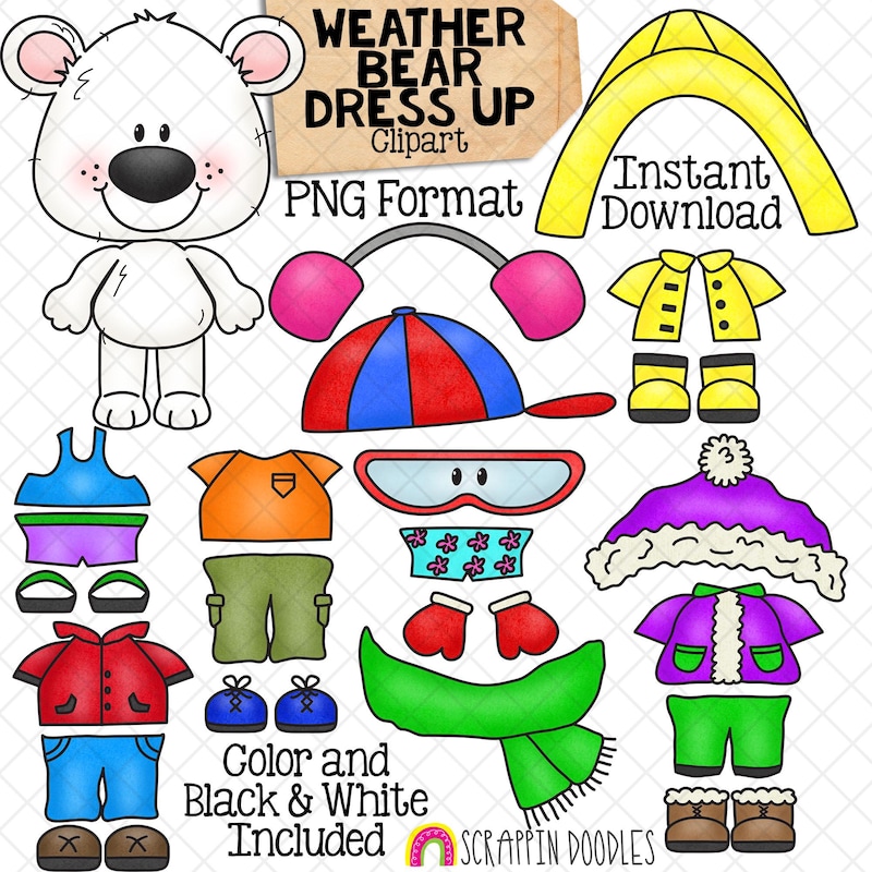 Dress up Doll Clipart - Etsy