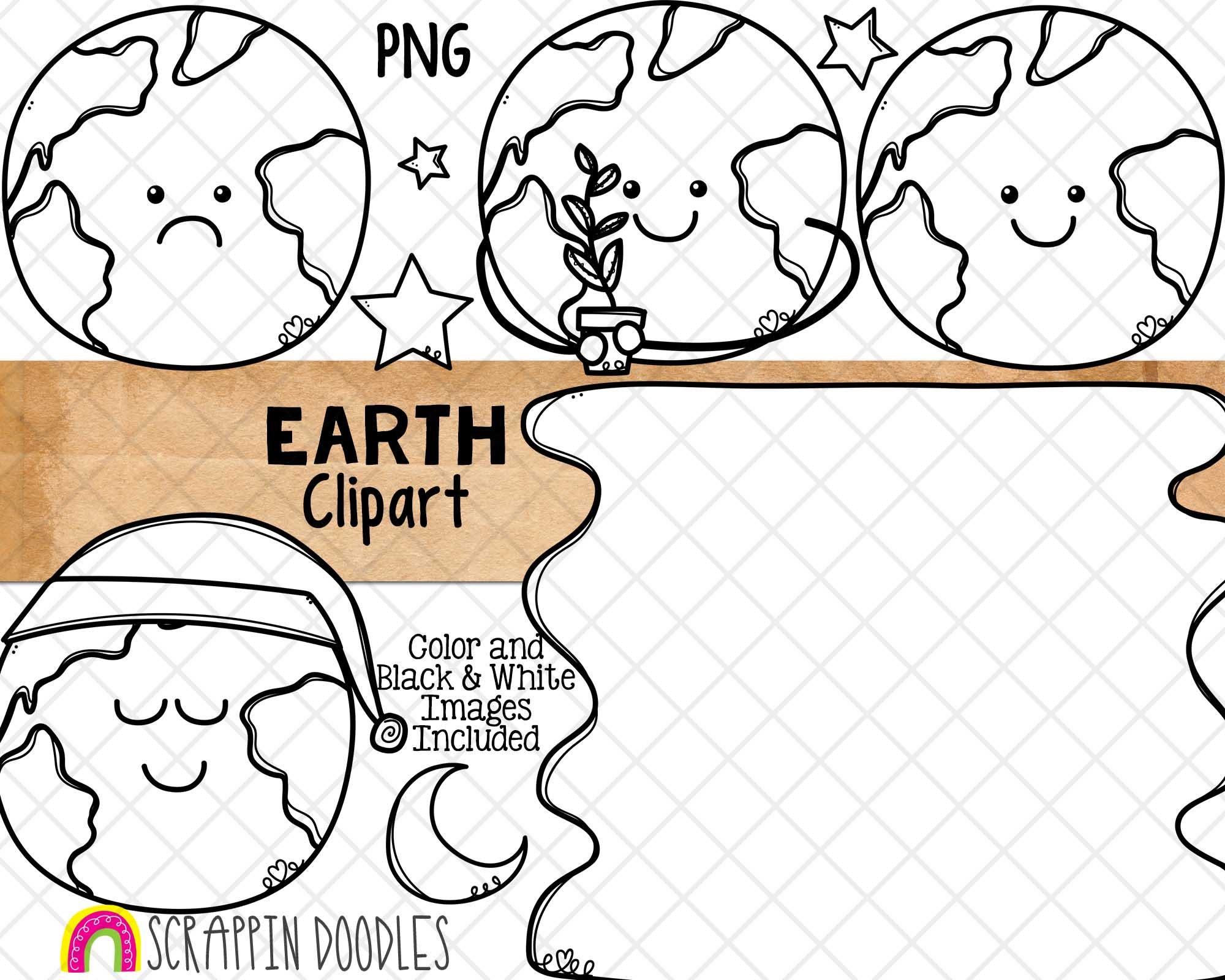 Earth Clipart Commercial Use Earth Day Clip Art Earthday Graphics Hand ...
