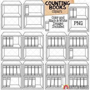 Counting Books Clipart - School Counting - Books in Bookshelf ...