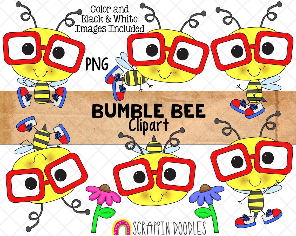 Bumble Bee Clipart Commercial Use Sublimation Hand Drawn PNG - Etsy