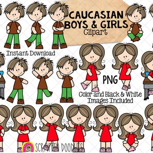 Multicultural Kids Clipart Bundle - Asian - African American ...