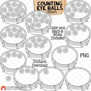 Counting Eyeballs Clipart - Halloween Eyeball Counting - Seasonal Math ...