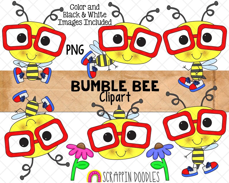 Bumble Bee Clipart Bundle Commercial Use Sublimation Hand Drawn PNG - Etsy