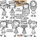 July 4th Clipart - Independence Day Doodle Girls - USA Graphics - Forth ...