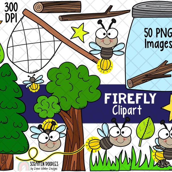 Cute Bugs Clipart - Etsy