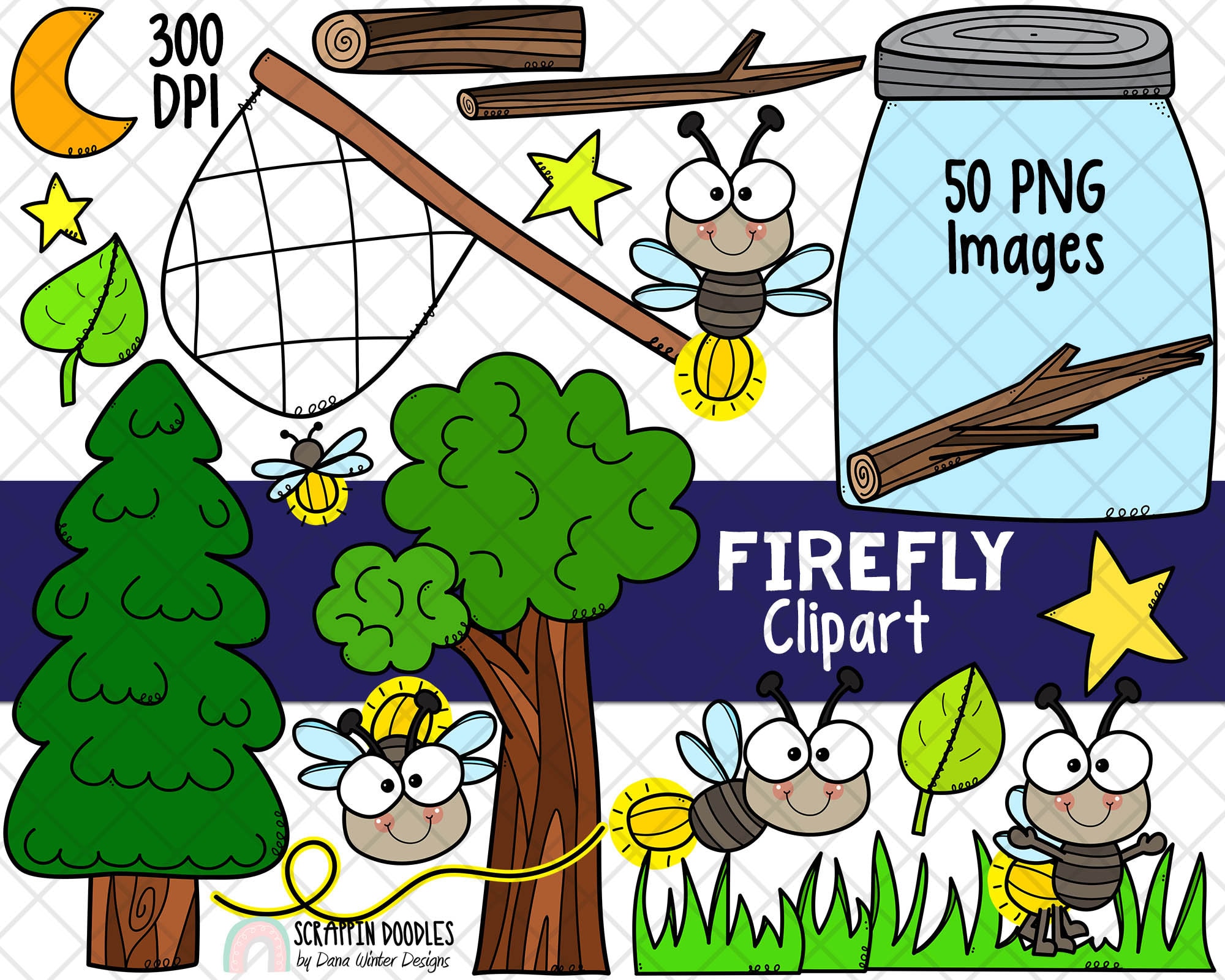 Animated Fireflies Clipart