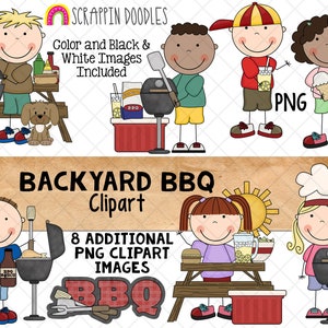 BBQ Clipart -barbecue Clipart - Picnic Clipart - Backyard Cookout ...