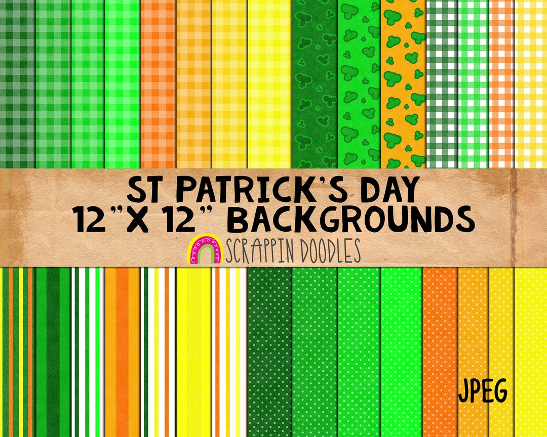 St. Patrick's Day Backgrounds - 30 Commercial Use St Patrick Irish ...