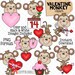 Valentine Monkey Clip Art Jungle Animals Monkeys With Valentines ...