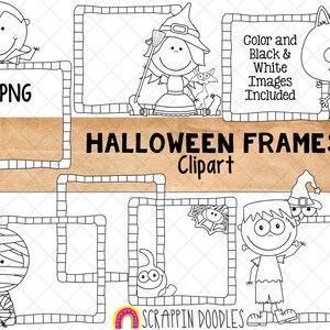 Halloween Frames Clip Art - Halloween Graphics - Frankenstein Clipart ...