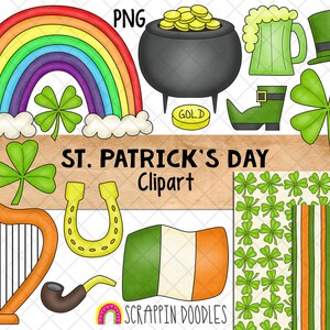 Leprechaun Clip Art Bundle - St Patrick's Day School Leprechauns - Pot ...